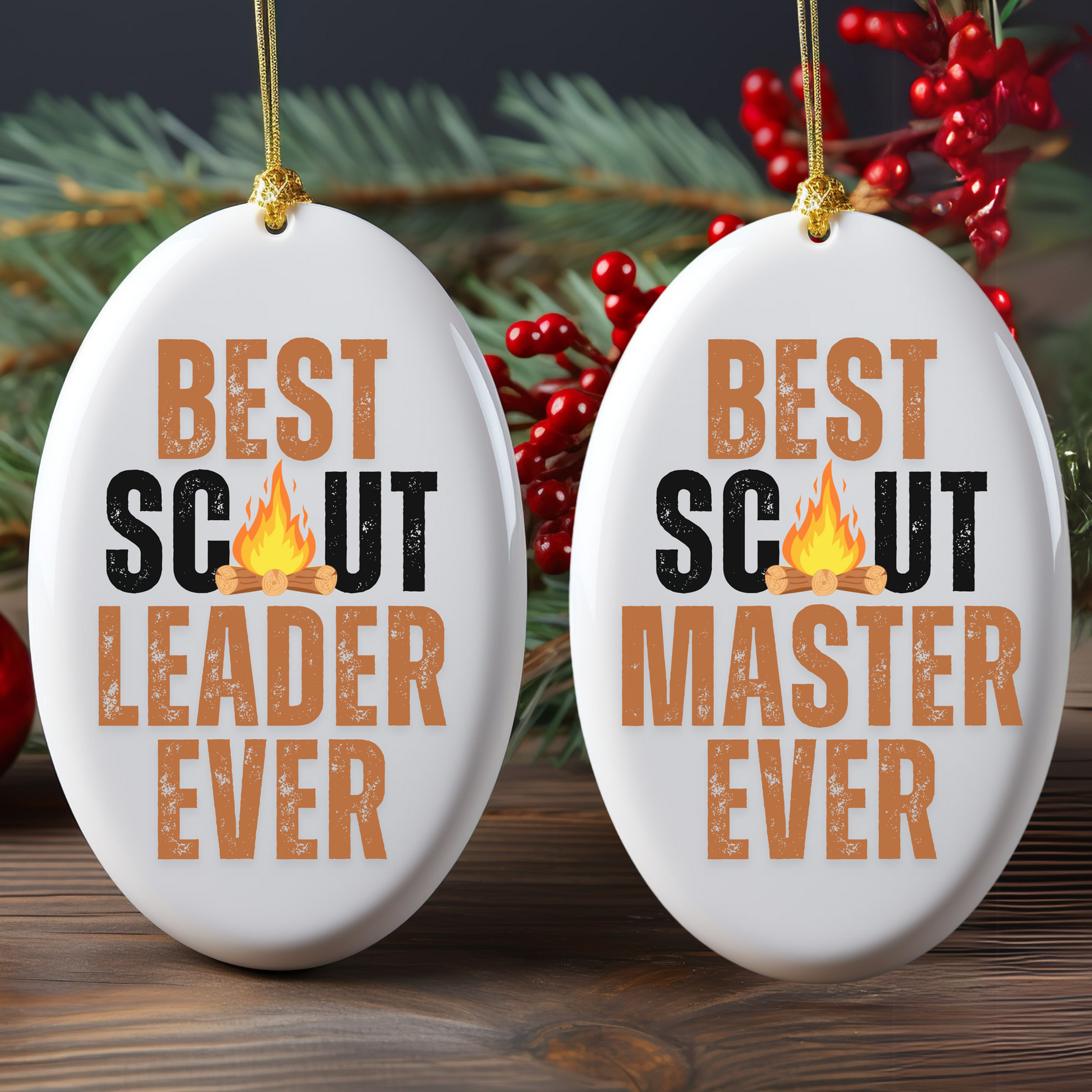 Best Scout Leader or Scout Master Ever Ceramic Ornament – Freckled Blue ...
