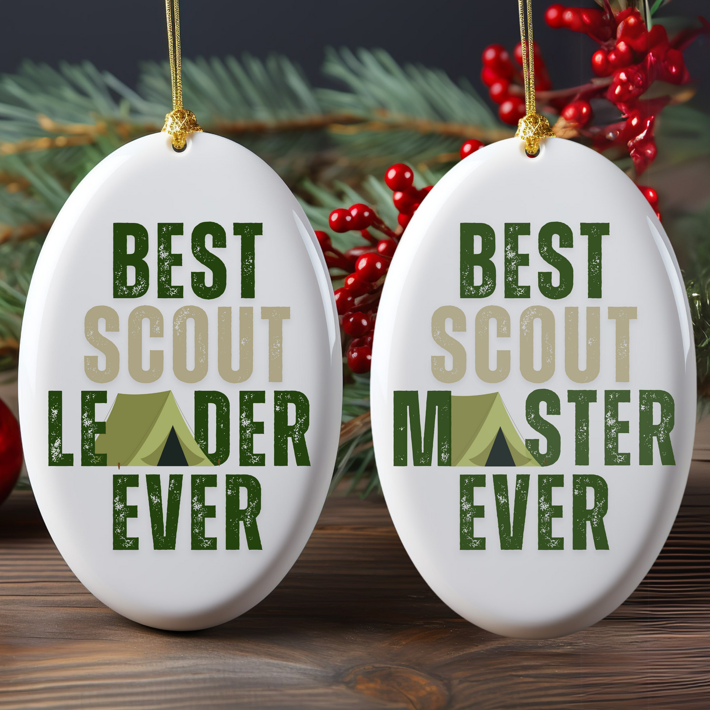 Best Scout Leader or Scout Master Ever Ceramic Ornament – Freckled Blue ...